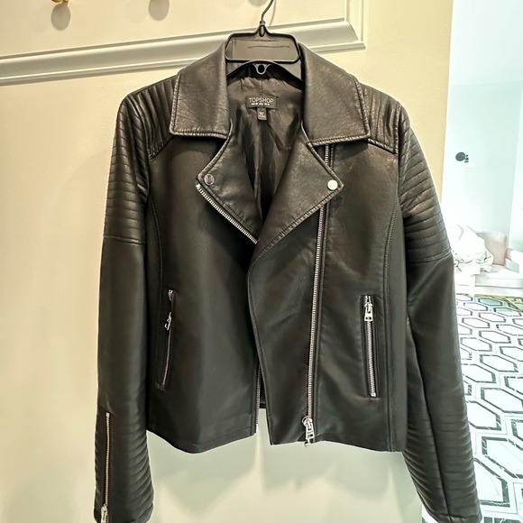 Topshop | Jackets & Coats | Topshop Faux Leather Jacket | Poshmark